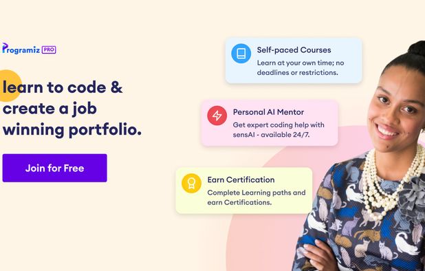 Programiz: Platform with interactive, easy-to-understand text-based coding tutorials ...