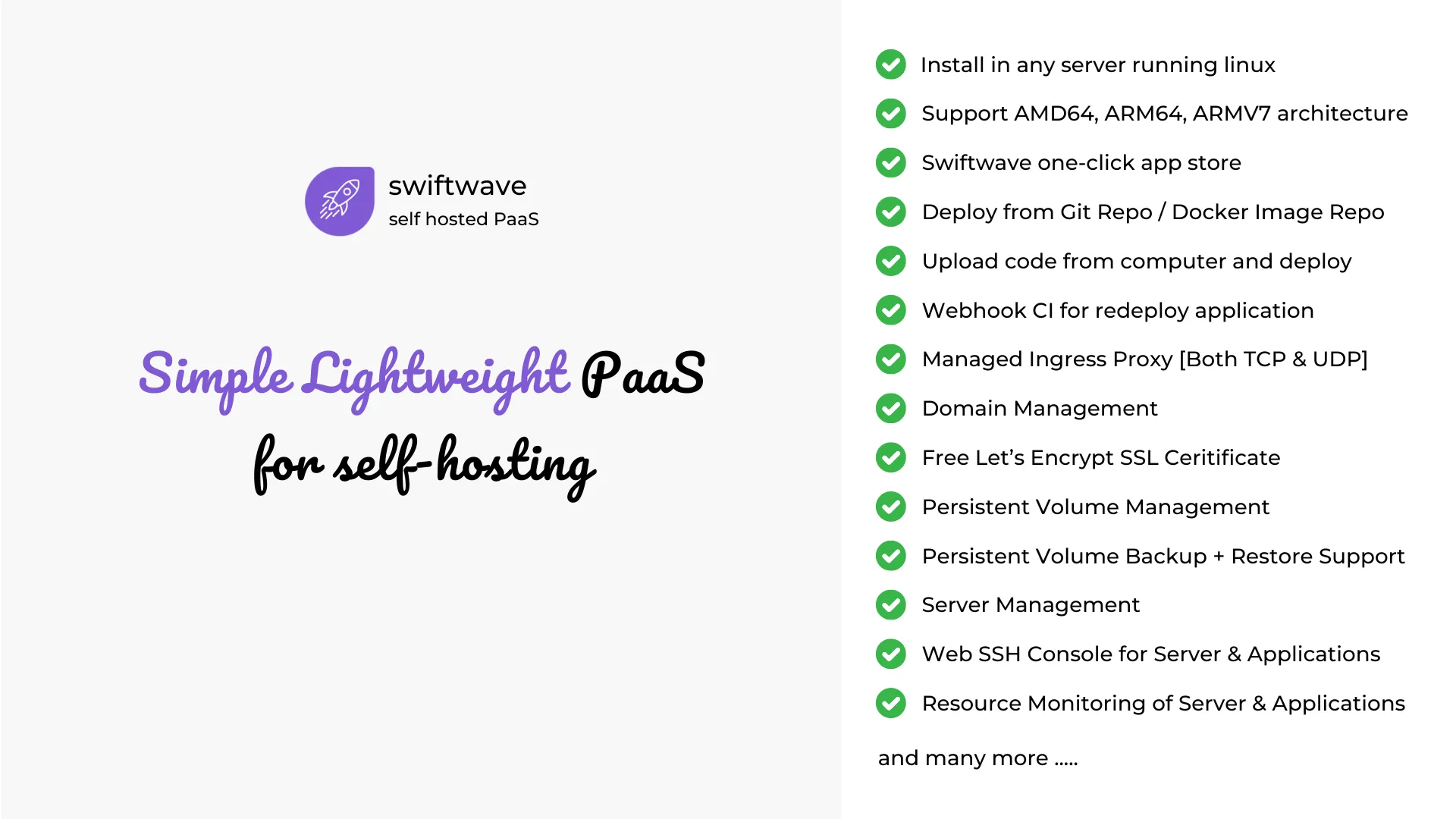 SwiftWave: Self-hosted lightweight PaaS solution to deploy and manage ...