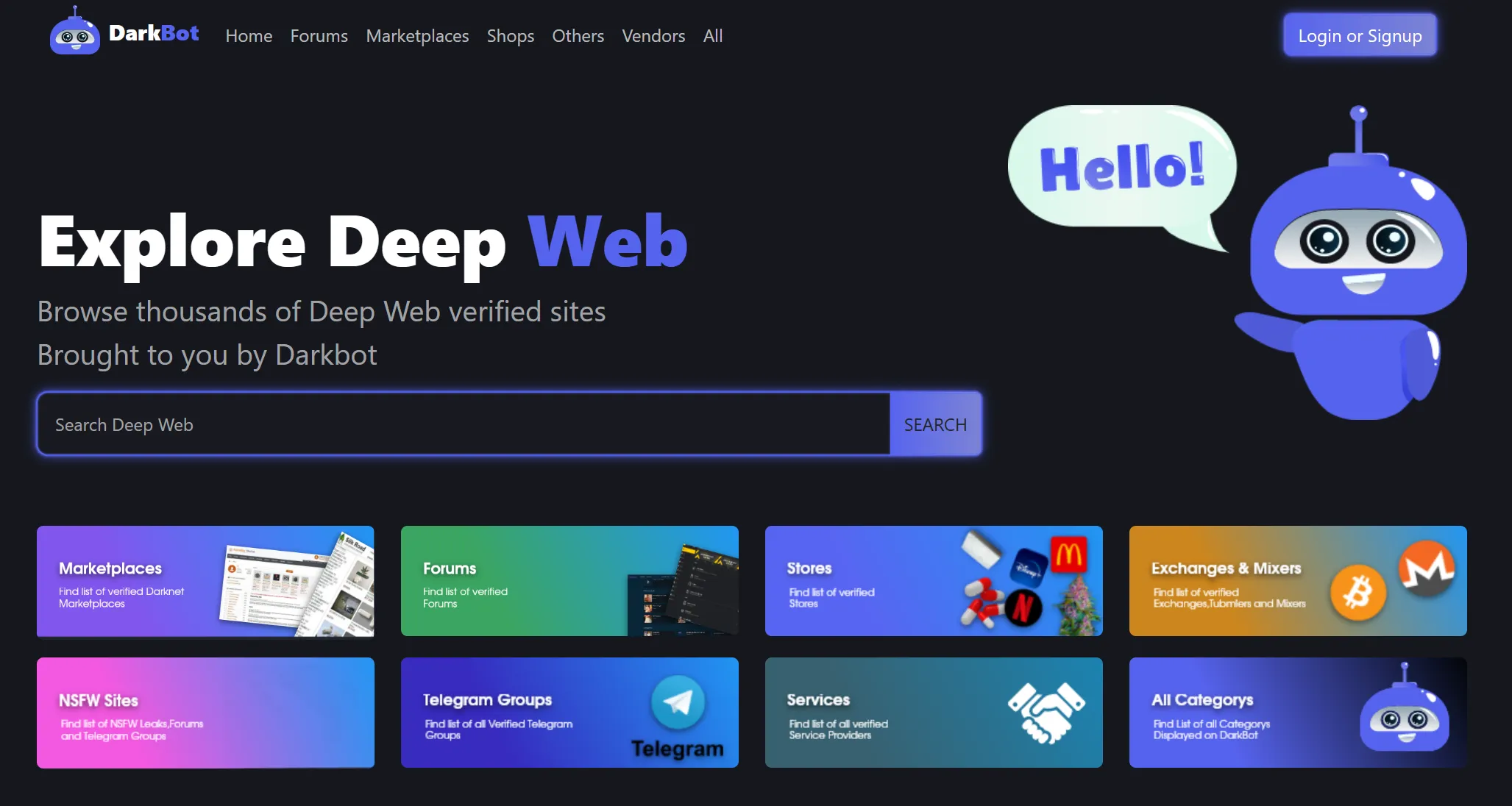 Darkbot: Is darknet/deepweb search engine for researchers | AlternativeTo