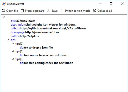 a7 JsonViewer Alternatives and Similar Software | AlternativeTo