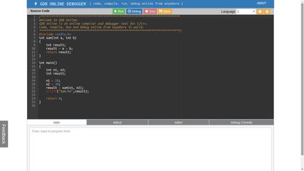 OnlineGDB: Com is an online compiler and debugger tool for C/C++. | AlternativeTo