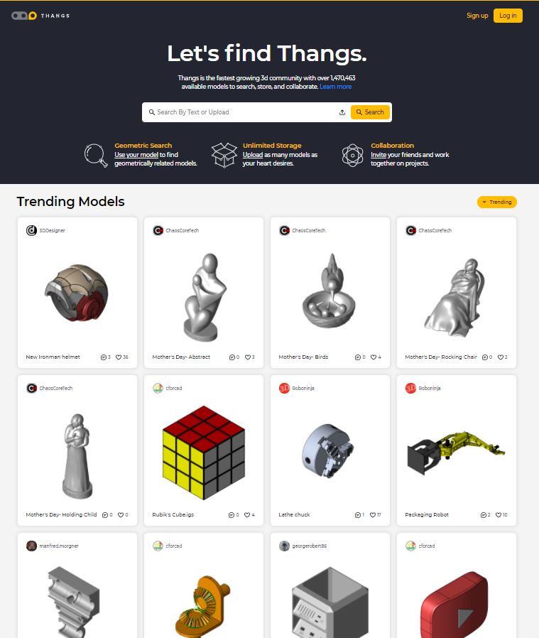Thangs3D: A 3D Model Community Built For You | AlternativeTo