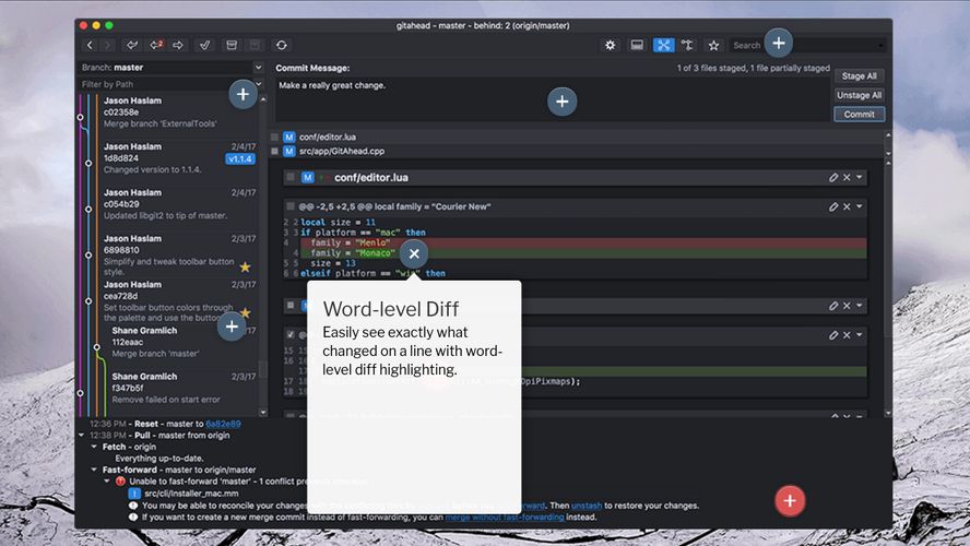 GitAhead: Makes navigating through thousands of commits a piece of cake. | AlternativeTo