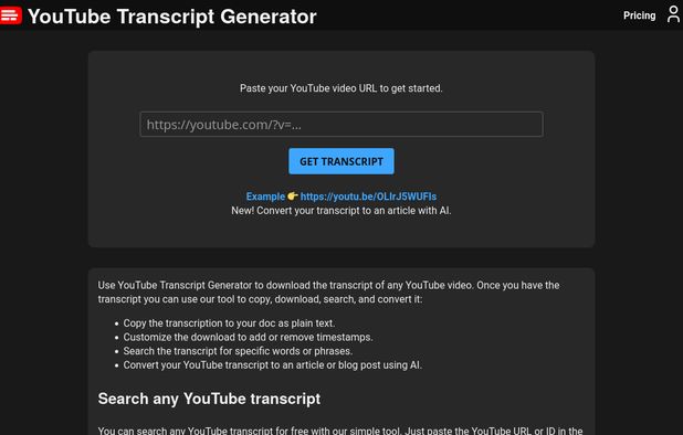 Youtube to Transcript Alternatives and Similar Extensions & Add-Ons | AlternativeTo