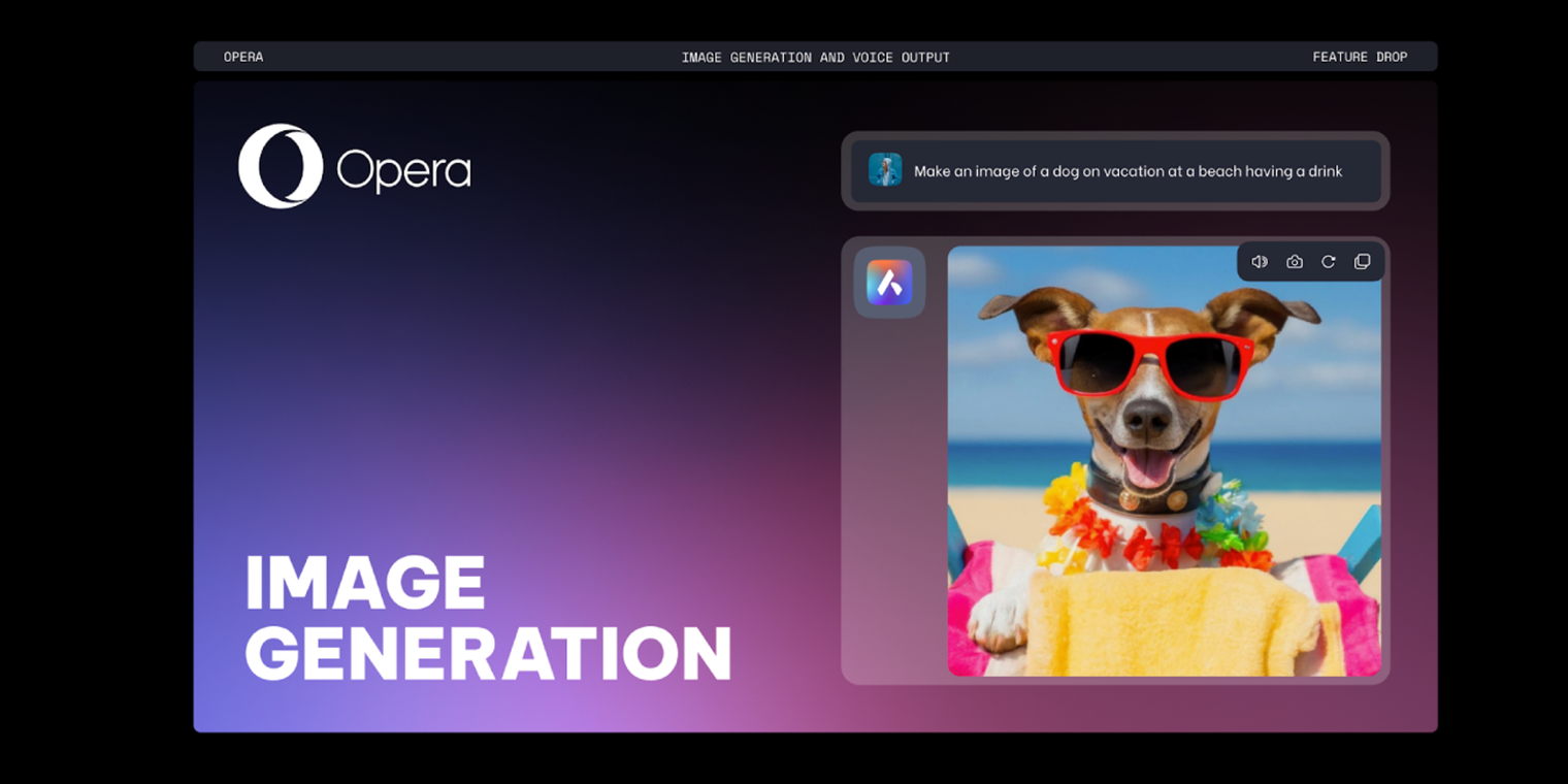Opera introduces AI-driven image generation and voice output features ...