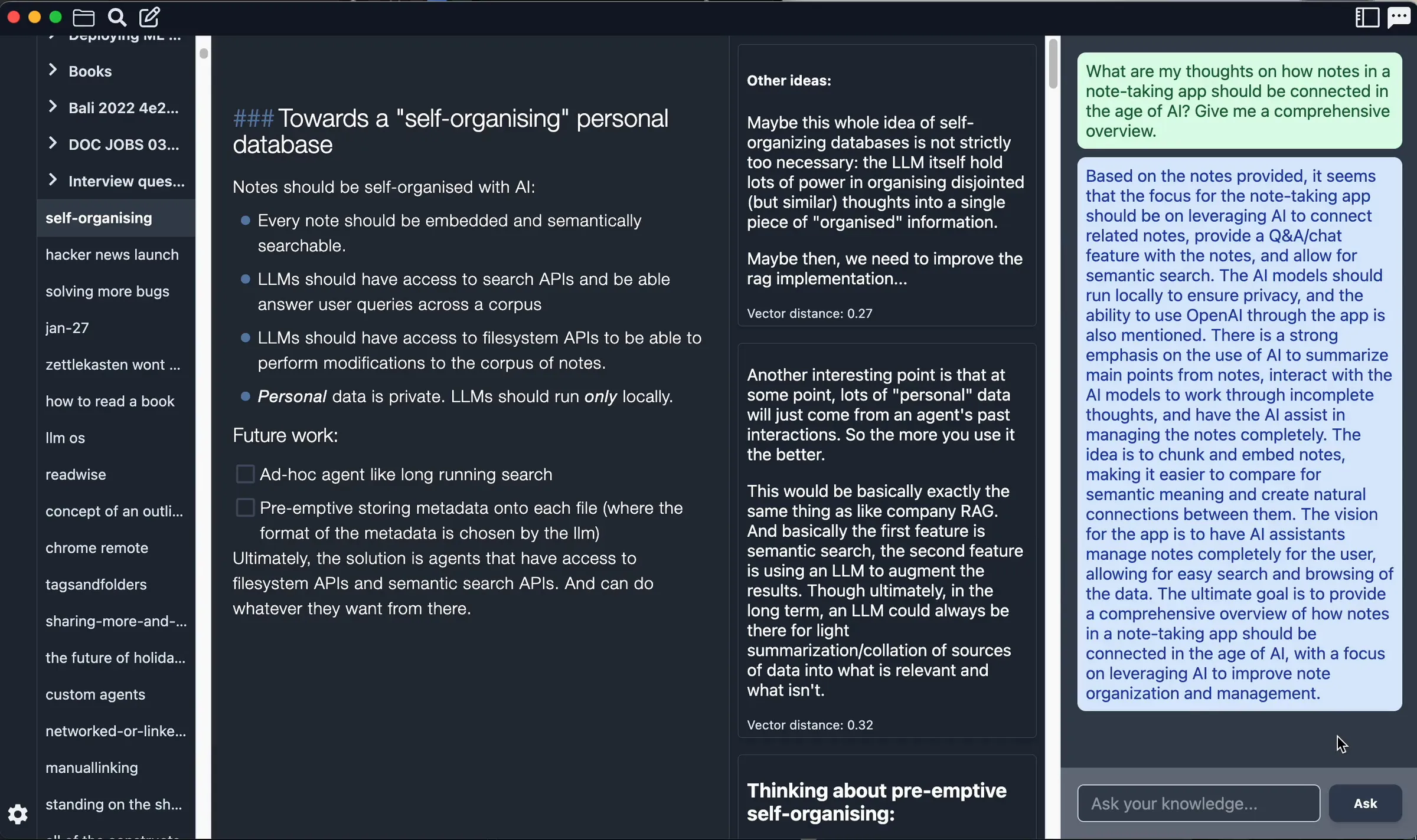 Reor: A self-organizing AI note-taking app that runs models locally | AlternativeTo