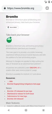 Bromite: Chromium fork with support for ad blocking and enhanced ...
