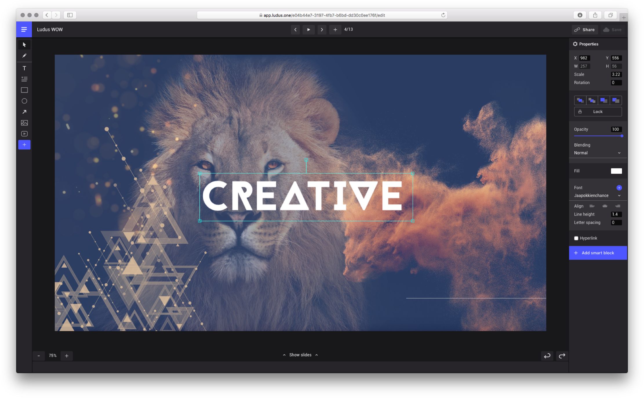 Ludus: Limitless creativity for your slides. | AlternativeTo