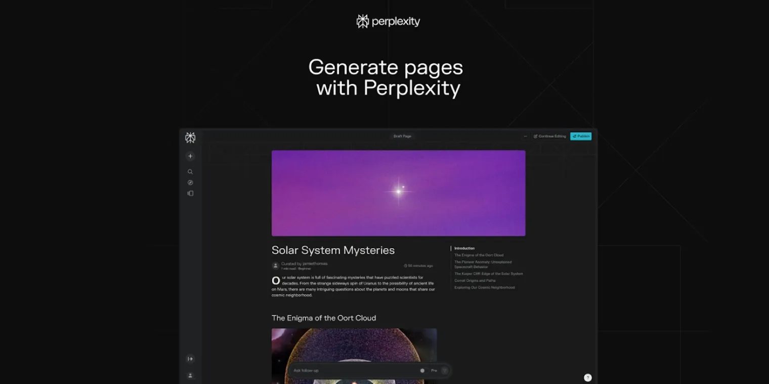 Perplexity launches 'Pages' feature for instant, customizable wiki ...