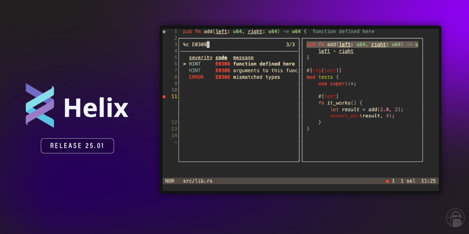 Helix 25.01 released with path completions, UI revamp, and enhanced ...