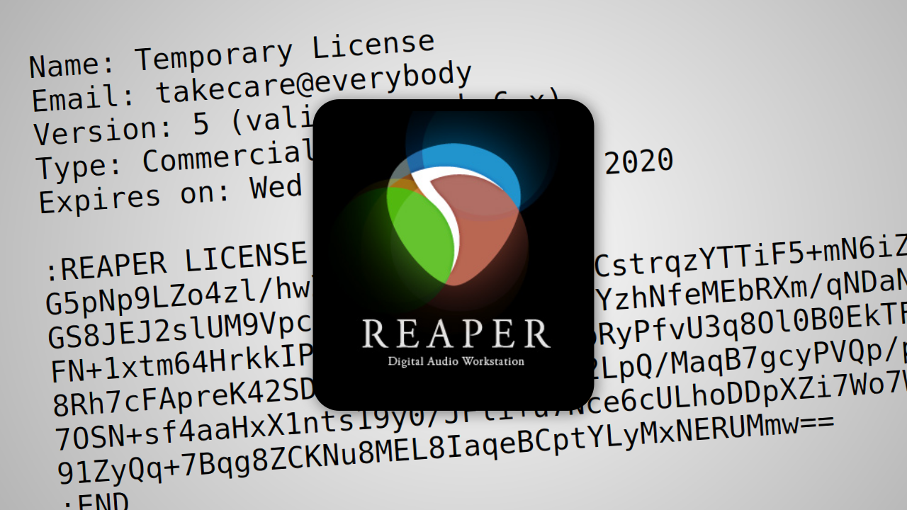REAPER issues free license until end of June for remote workers ...