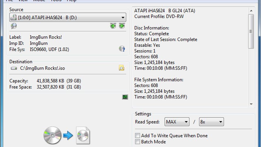 ImgBurn: Lightweight CD / DVD / HD DVD / Blu-ray burning application ...