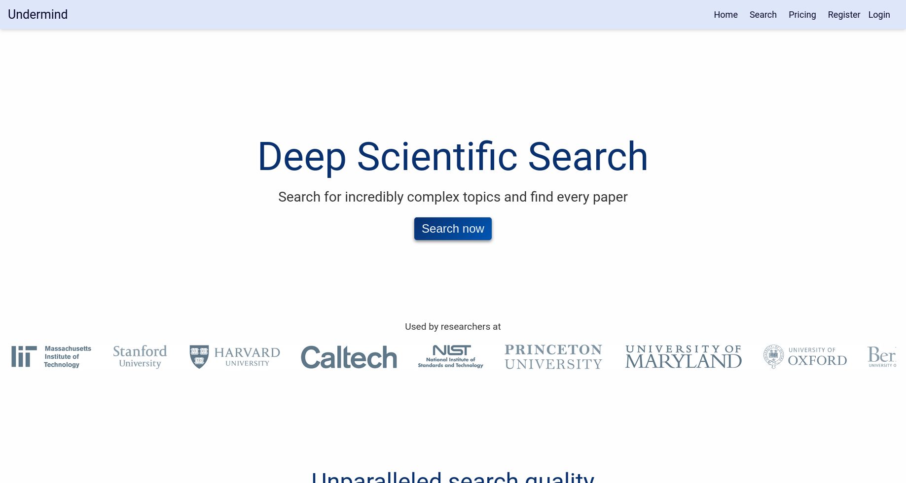 Undermind Alternatives: Top 1 Academic Research Tools | AlternativeTo