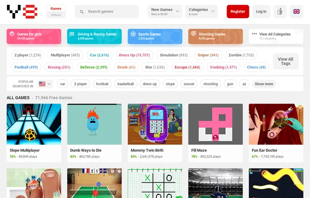 Y8 Games: Game publisher and game developer. At Y8, we host thousands ...