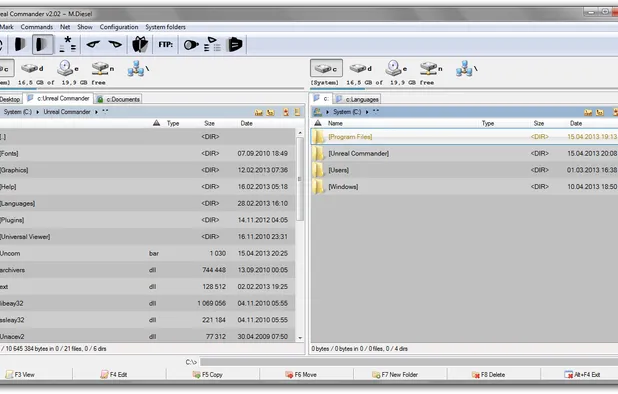 Unreal Commander: Two-panel interface File Manager | AlternativeTo
