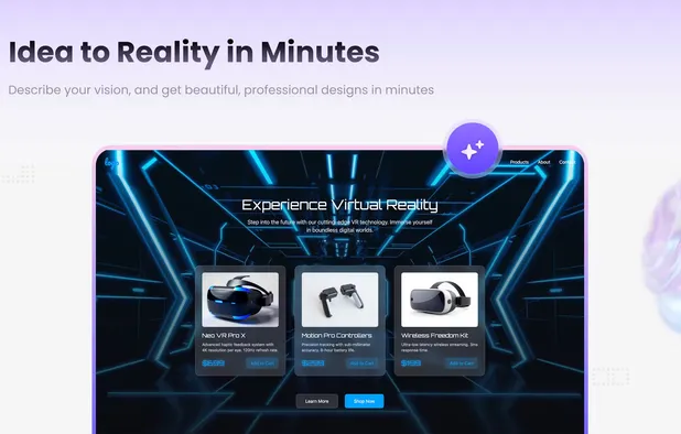 Readdy: Meet your product designer. Text-to-UI, with beautiful design ...