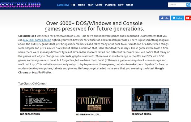 ClassicReload: Massive archive of classic DOS, Windows and console ...