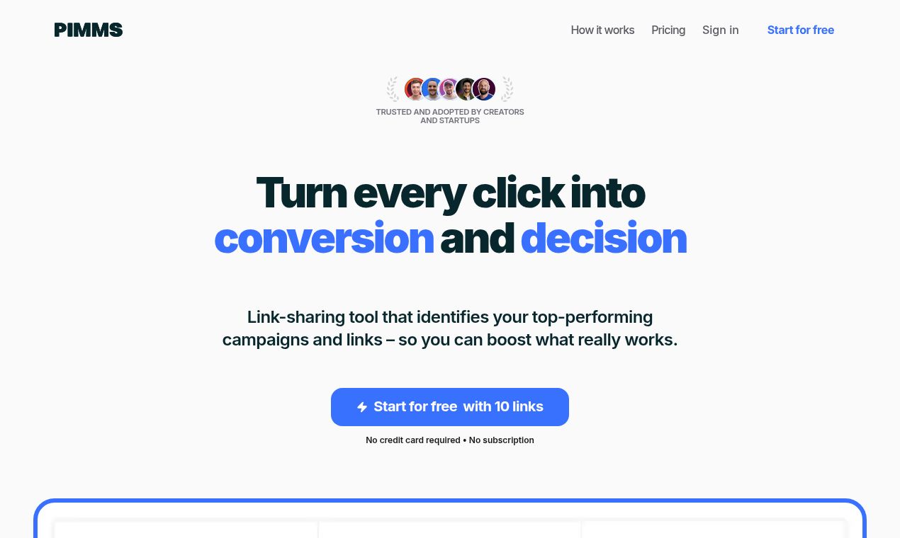 PIMMS: Link sharing tool for measuring conversions | AlternativeTo