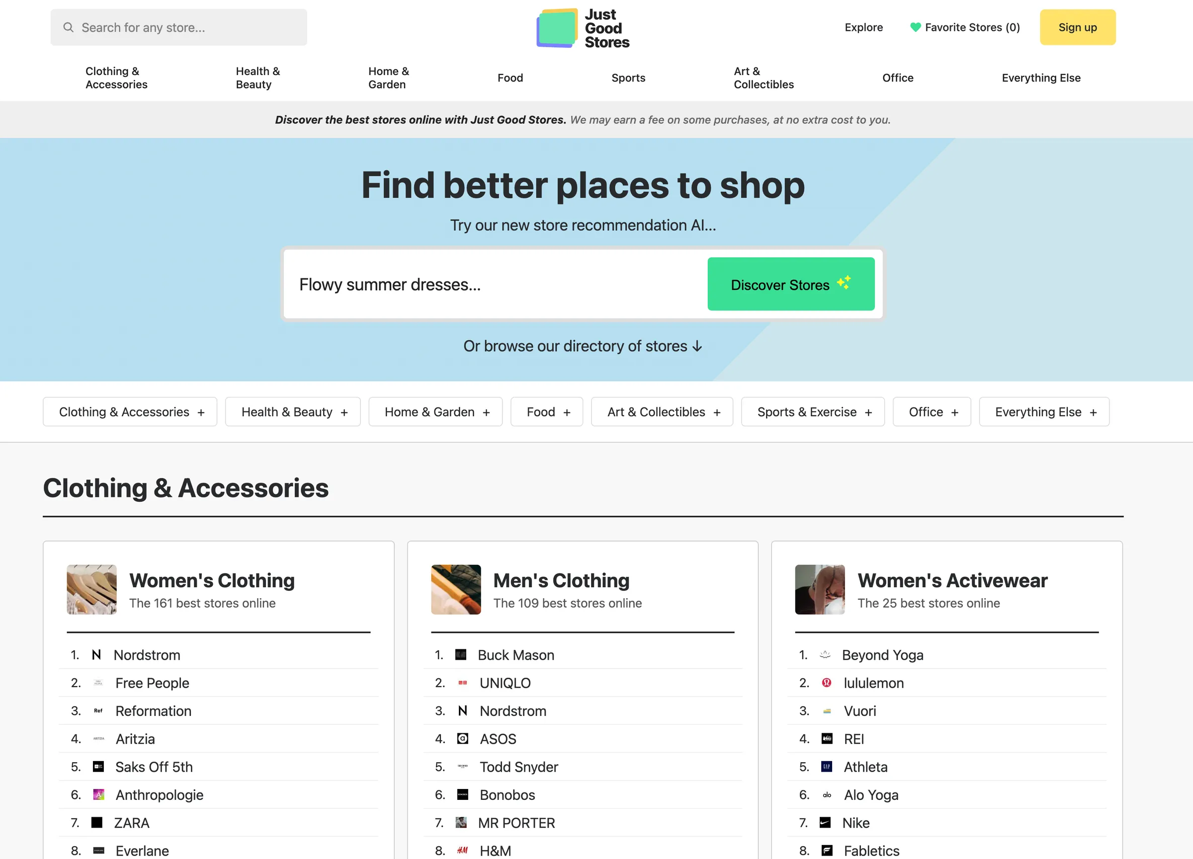 Just Good Stores Alternatives: Top 5 Online Shops & Similar Websites ...
