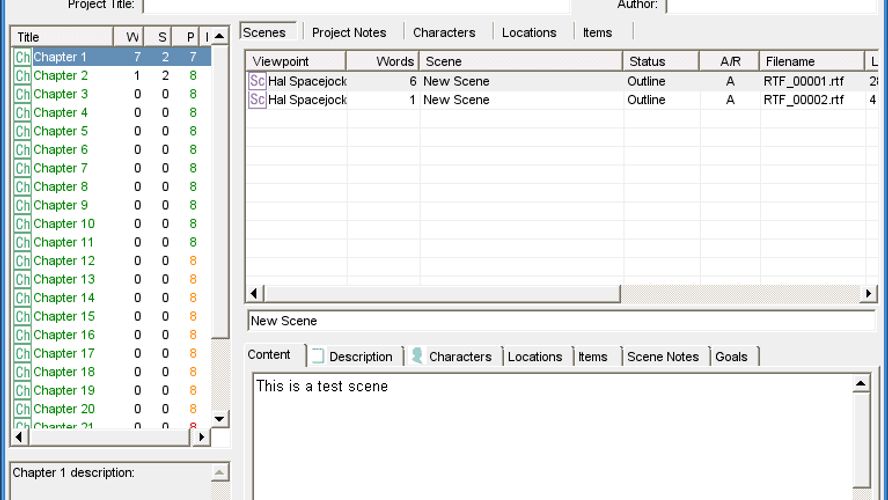 yWriter: Writing tool that uses "scenes" as a unit of text and allows ...