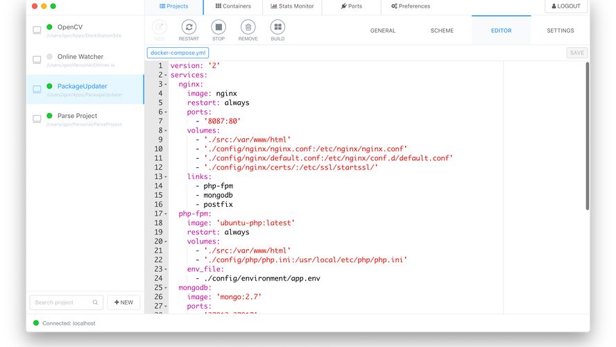DockStation: Developer-centric application for managing projects based ...