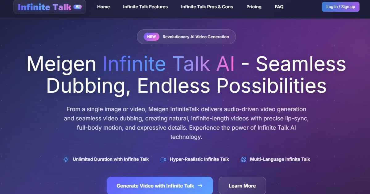 Infinite Talk AI Alternatives: Top 4 AI Video Generators & Similar Apps ...