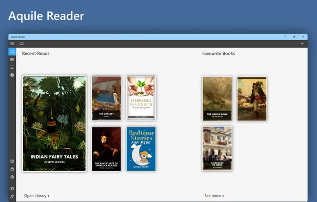 Aquile Reader: Modern eBook Reader app for Windows with powerful ...