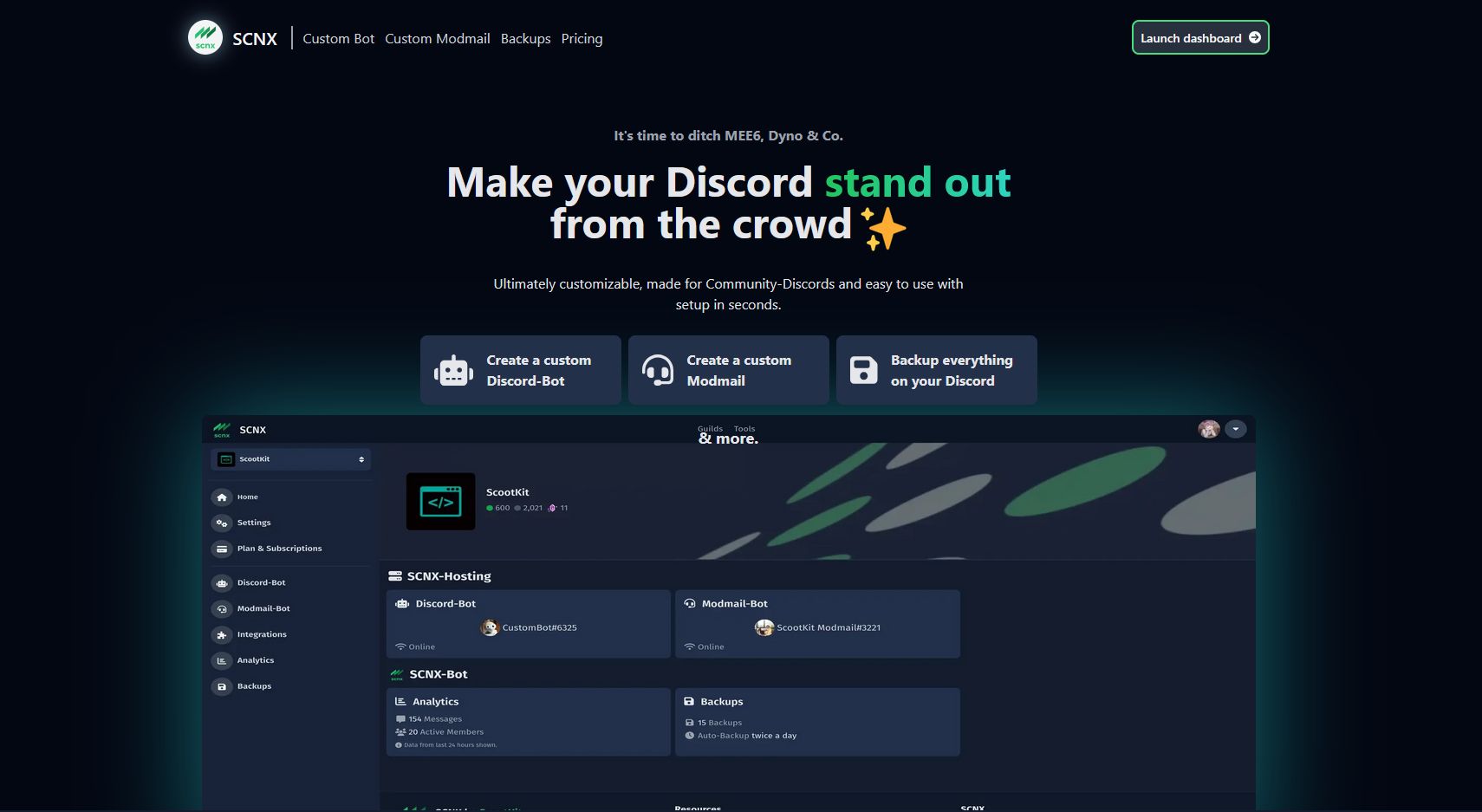 SCNX: A custom bot creator for Discord | AlternativeTo