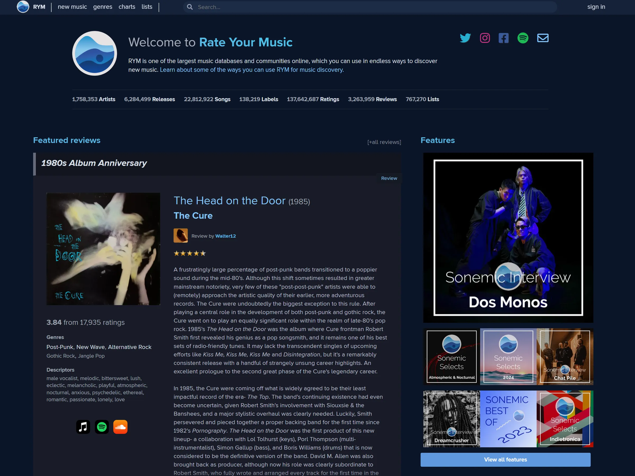 Rate Your Music: Rate, list, and catalog music, videos, concerts, etc ...