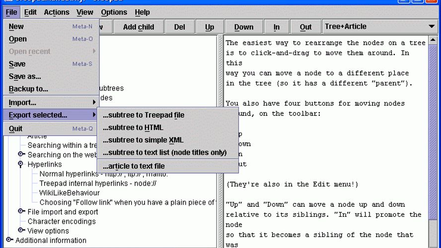Jreepad: Java Treepad Editor, is an excellent | AlternativeTo