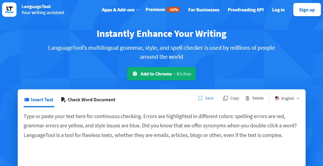 LanguageTool: Checks grammar in over 20 languages | AlternativeTo