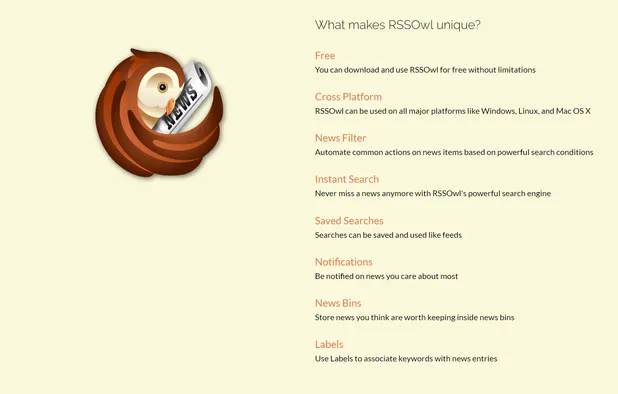 RSSOwl: Collects data from RSS-compliant sites are | AlternativeTo