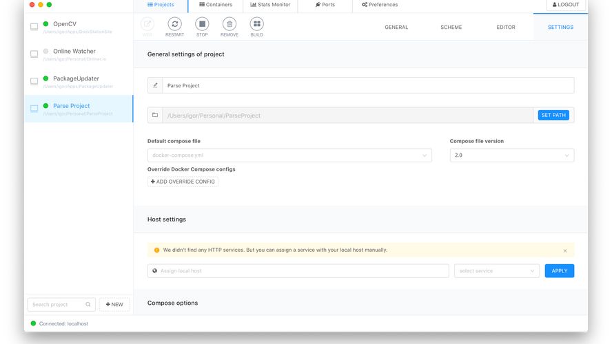DockStation: Developer-centric application for managing projects based ...