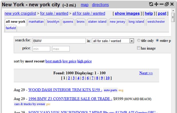 SearchTempest: Search multiple craigslist cities at once | AlternativeTo