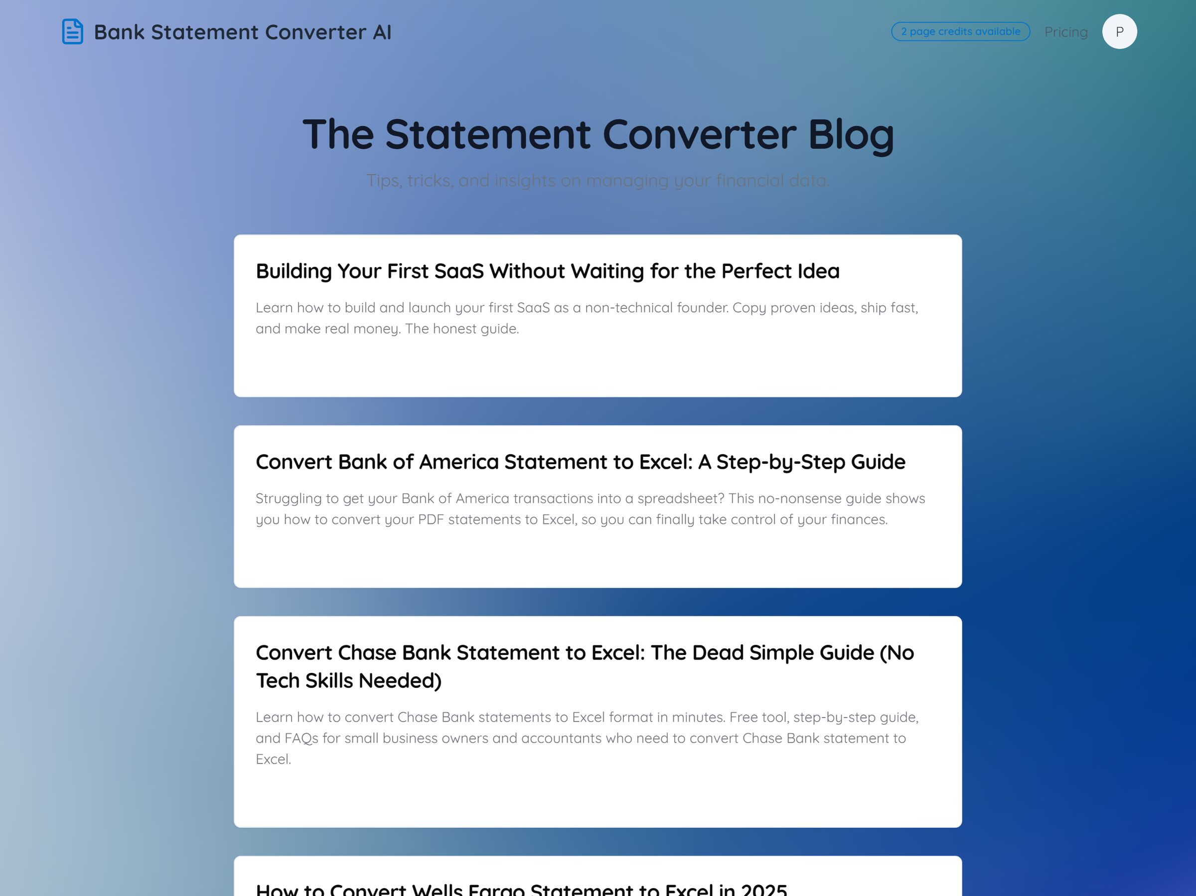 Bank Statement Converter AI: Easily convert PDF bank statements into ...