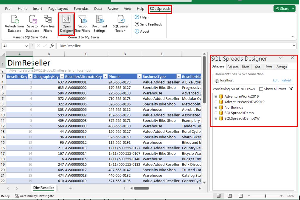 Sql Spreads Excel Add In To Easily And Securely Let Your End Users Update Data In Sql Server