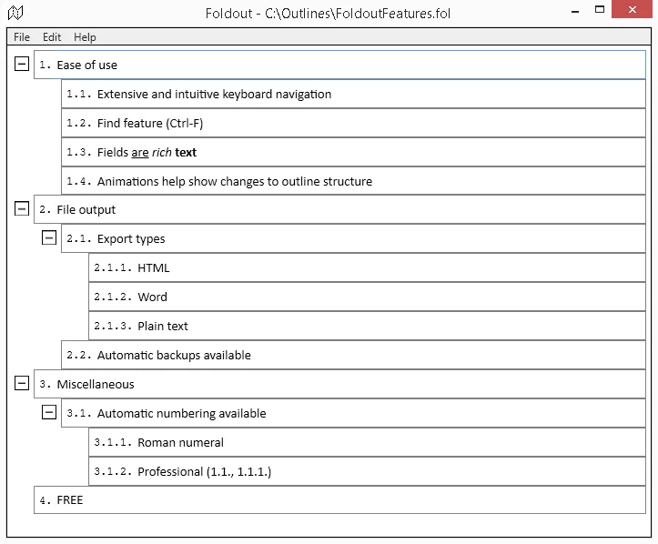 Foldout: The single-pane outliner that Windows users have been ...