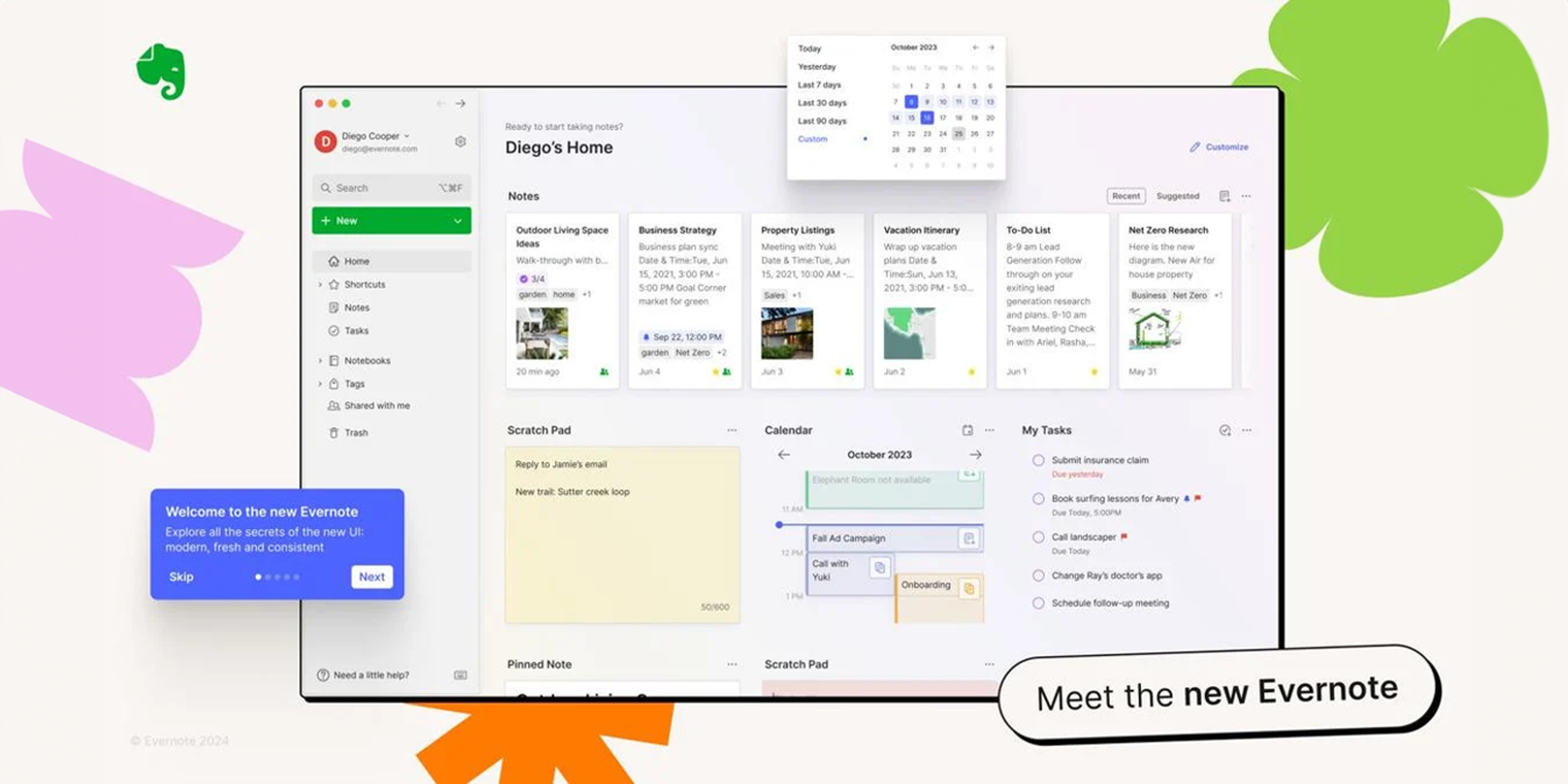 Evernote unveils interface overhaul for enhanced user experience and ... Evernote unveils interface overhaul for enhanced user experience and ...