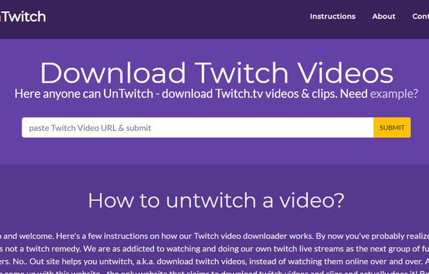 Downloading videos from twitch store