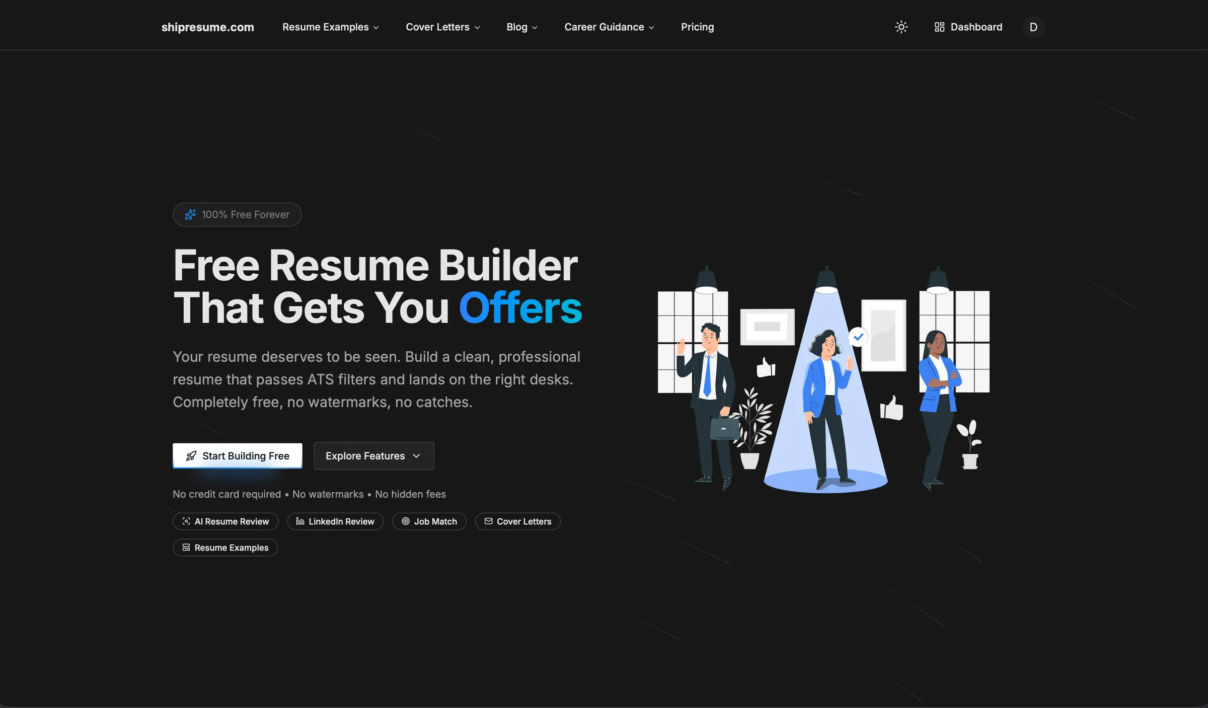 ShipResume: Free resume builder with AI powered features and no ...
