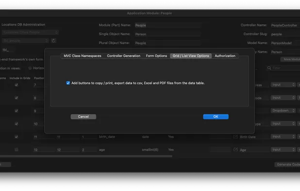 CodeIgniter Wizard: Rapid Web Application Development (RAD) Tool for PHP MySQL/MariaDB ...