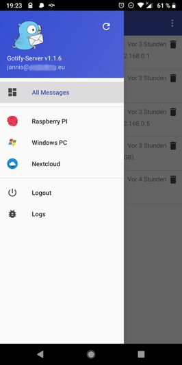 Gotify: Service for sending (via a REST-API) and receiving (via browser/android app) | AlternativeTo