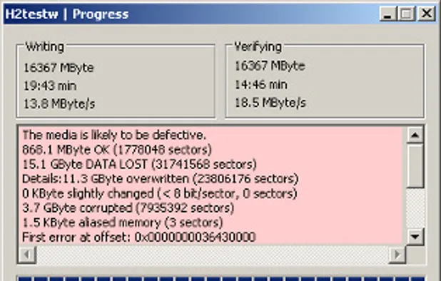 H2testw: Data integrity test for USB sticks and other | AlternativeTo