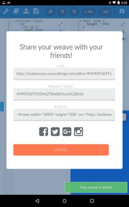 kodeWeave: HTML/CSS/JS and Markdown Playground For Web Designers and Developers | AlternativeTo