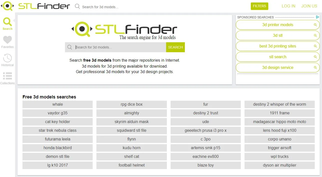 STLFinder: The 3d models search engine. Search free 3d models from the ...
