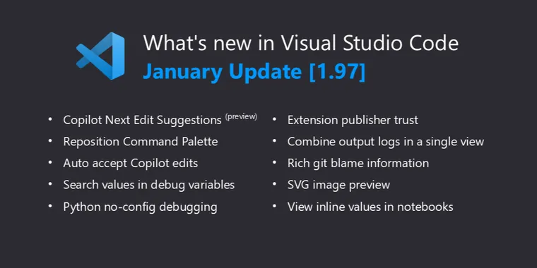 Visual Studio Code 1.97 now lets GitHub Copilot predict the next edit you might make | AlternativeTo