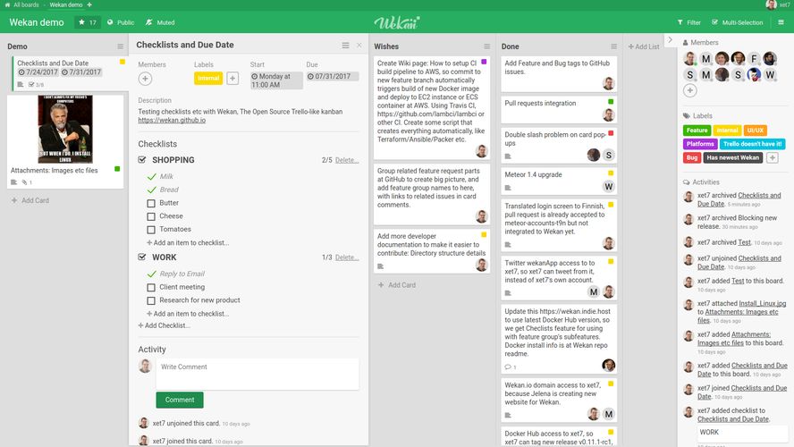 Wekan: Open-source and collaborative kanban board application | AlternativeTo