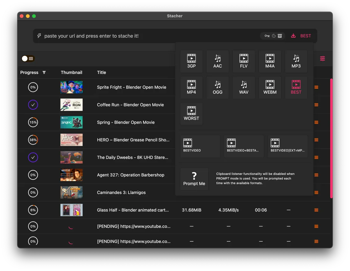 Stacher: Video downloader from over 1000 sites including YouTube ...