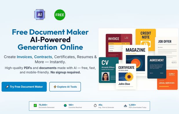 Free Document Maker: Create, edit, generate, and convert documents ...