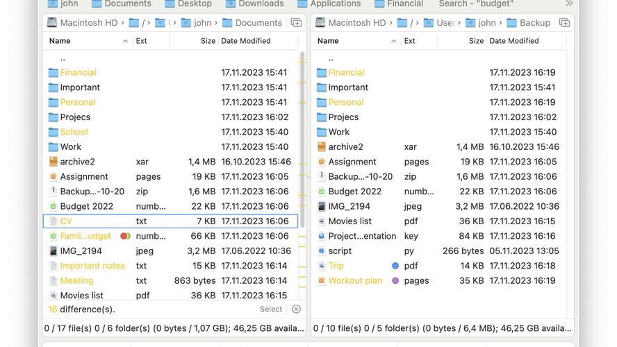 DoubleXplorer: Dual-pane file manager for macOS with a range of features, including a Command ...